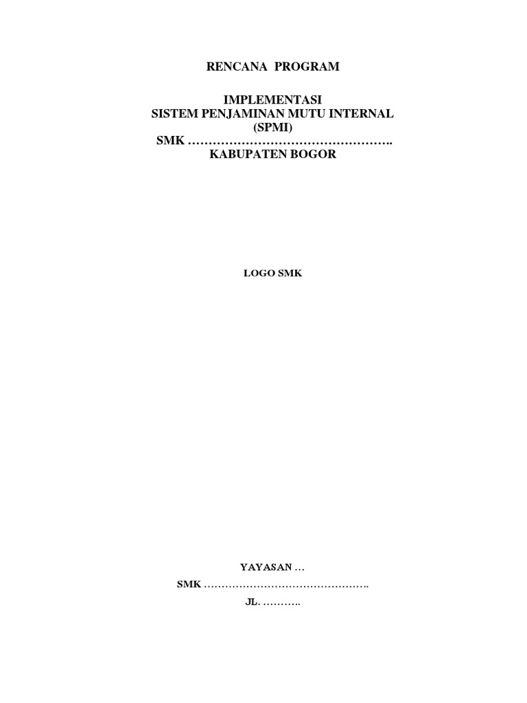 4 Program Sekolah Implementasi SPMI | PDF