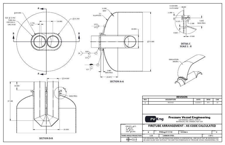 11110d-1 Obround Nozzle Drawing As Code Calculated | PDF | Nature