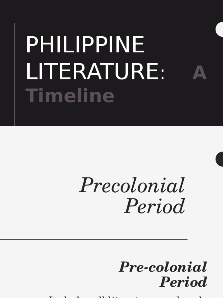 Philippine Literature: A Timeline | PDF | Narrative | Folklore