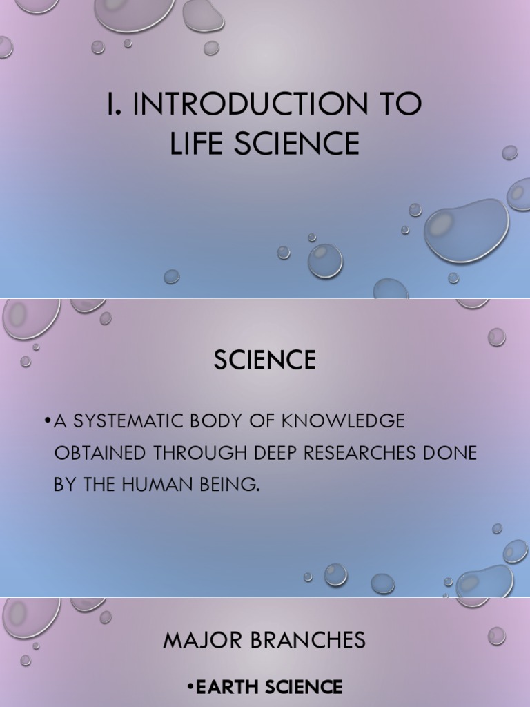 I. Introduction To Life Science | PDF | Biology | Life