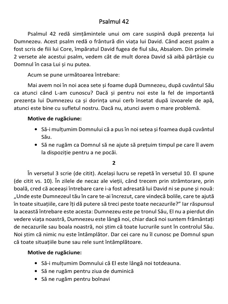 Psalmul 42 | PDF
