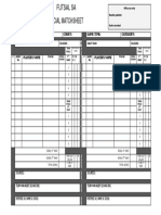 Printable Soccer Score Sheet Template | PDF