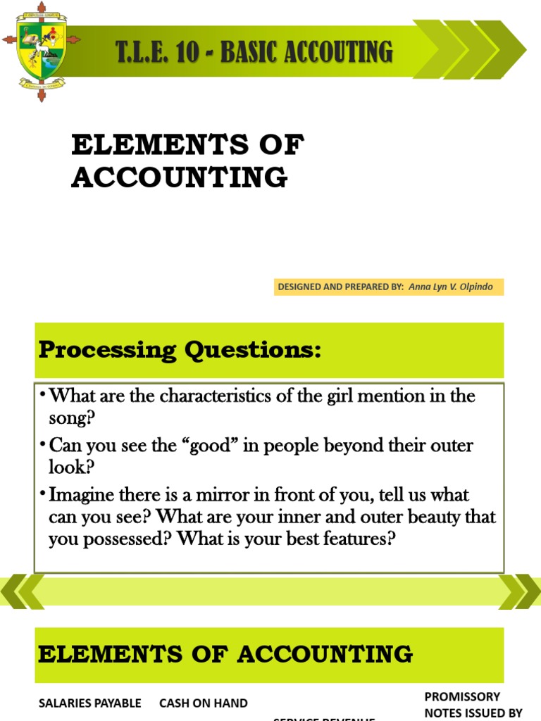 Elements of Accounting | PDF | Expense | Promissory Note