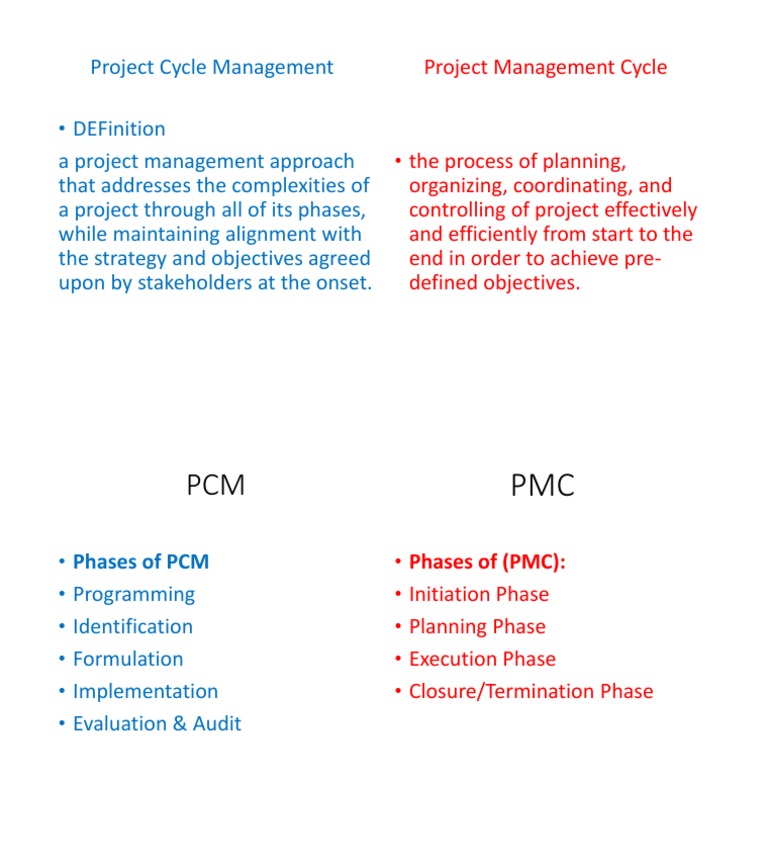 PCM Vs PMC | PDF