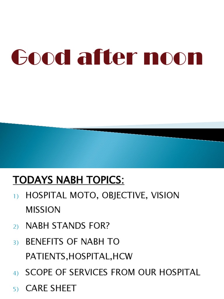 Good After Noon | PDF | Health Care | Hospital