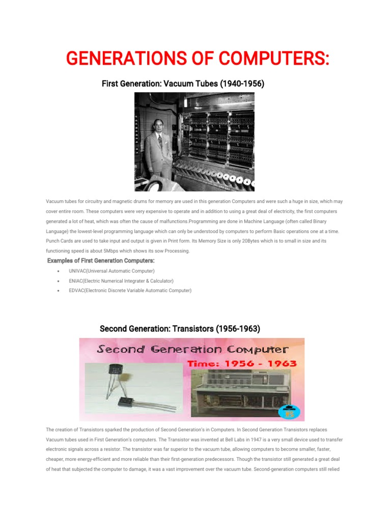 From Vacuum Tubes to Transistors: An Overview of First and Second ...
