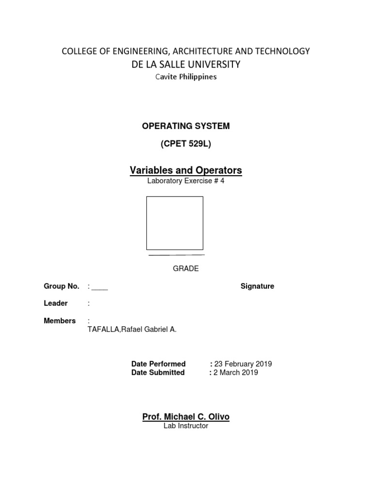 De La Salle University: College of Engineering, Architecture and ...