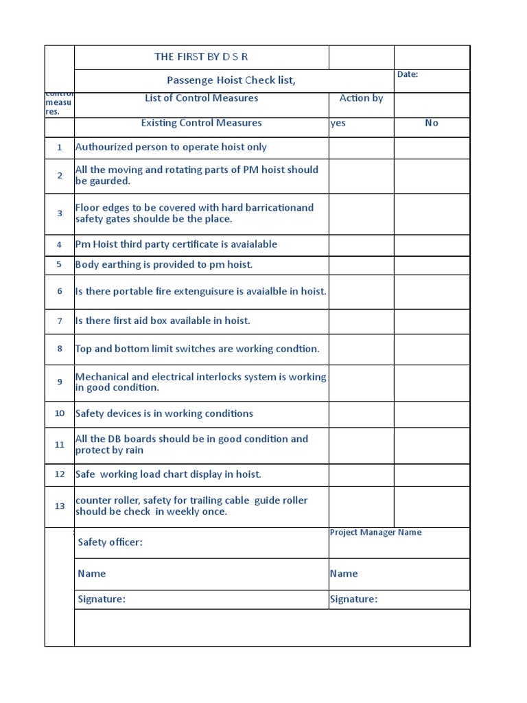 Ariel Hot Work Check Lsit 2 | PDF