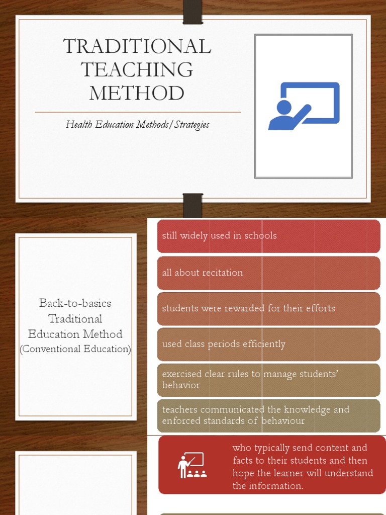 Traditional Teaching Method: Health Education Methods/Strategies | PDF ...