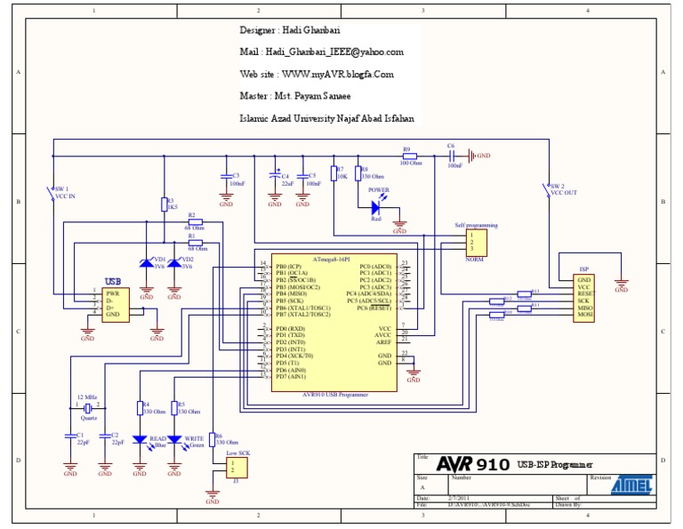 AVR910 Schematic | PDF