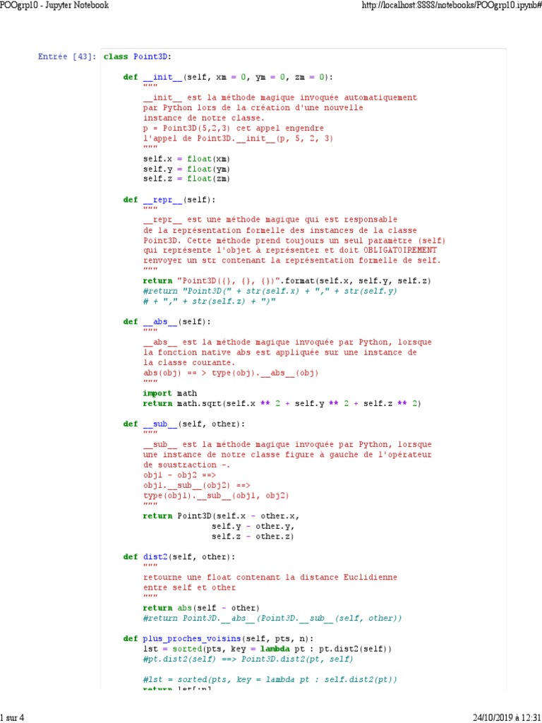 Programmation Python: Classe Point3D | PDF | Logiciel gratuit | Logiciel