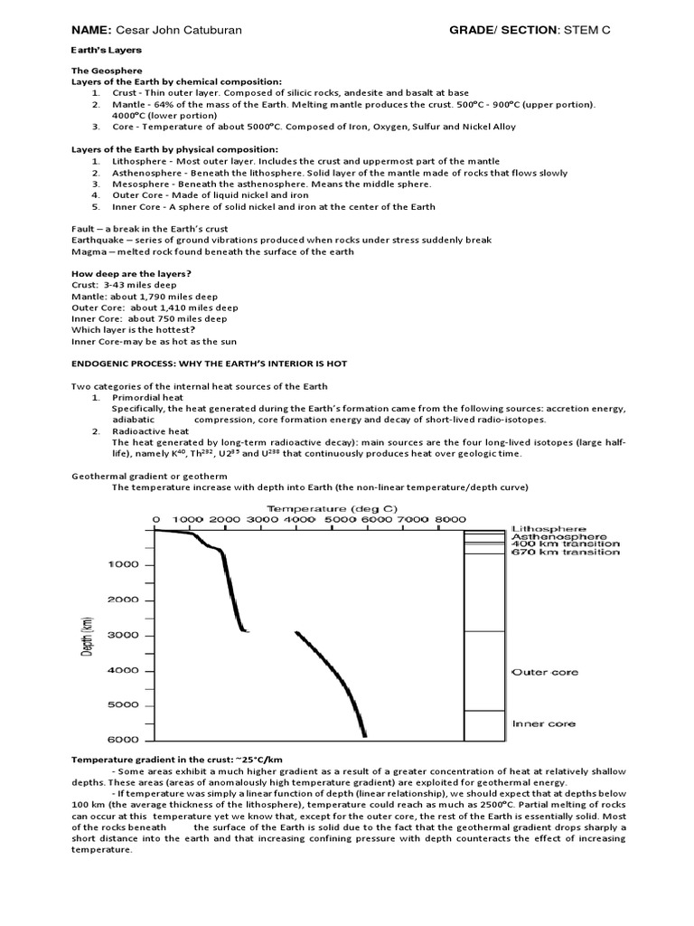 Notes - Endogenic Processes v2 | PDF | Fault (Geology) | Magma