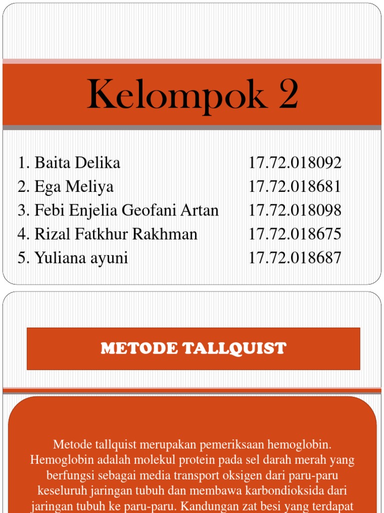 Kelompok 2 Metode Tallquist 1 | PDF