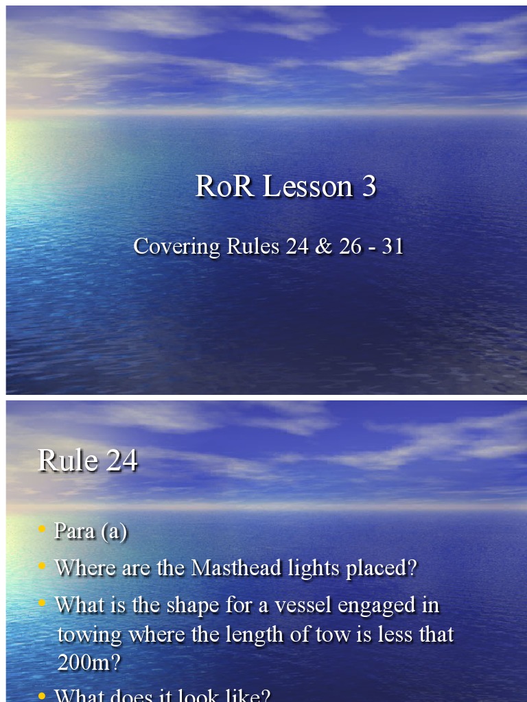 RoR - Lesson 3 - Rules 24 26 - 31 | PDF