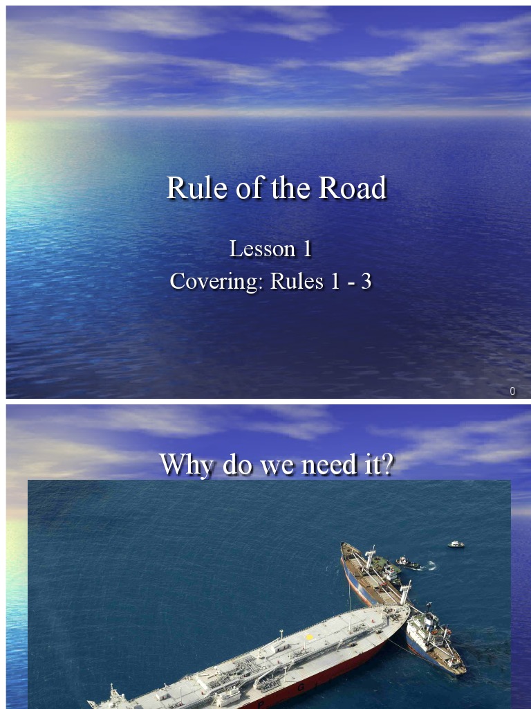 Colregs 1 | PDF | Watercraft | Ships