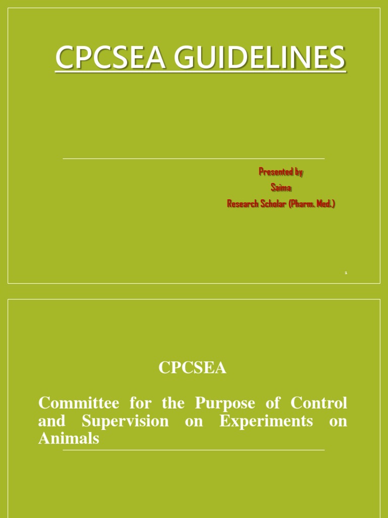 CPCSEA | PDF | Animal Testing | Veterinary Physician