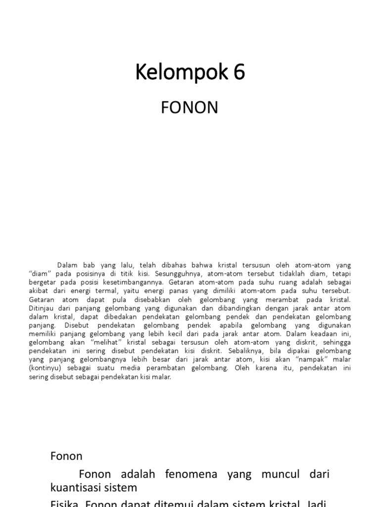 Fonon Presentasi | PDF