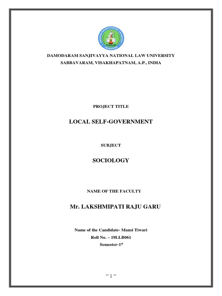 Sociology Project | Download Free PDF | Government | Social Institutions