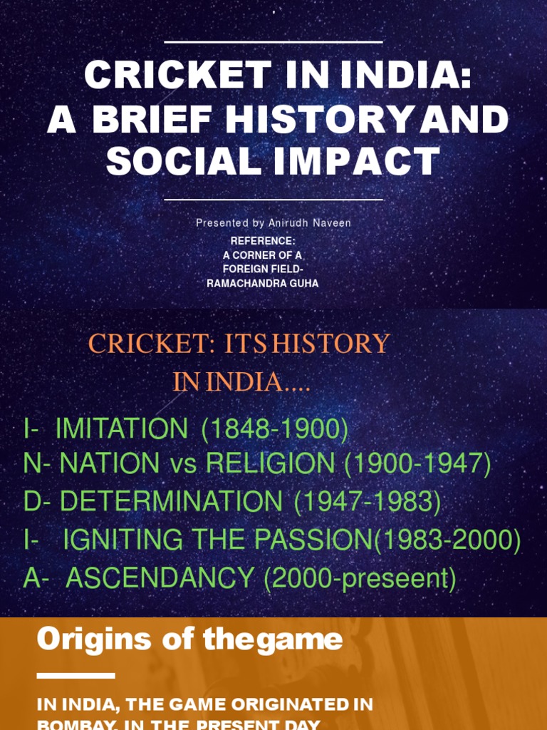 History of Indian Cricket | PDF | Cricket | Forms Of Cricket