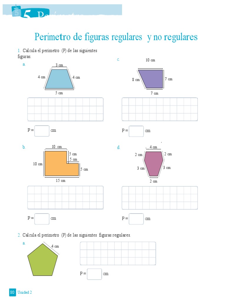 Perímetro: Perímetro de figuras regulares y no regulares | Enseñanza de ...