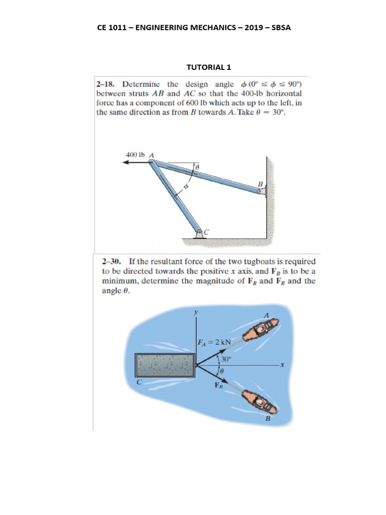 ENGINEERING MECHANICS Questions | PDF