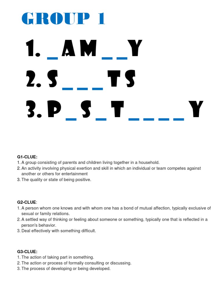 GROUP Activities | PDF