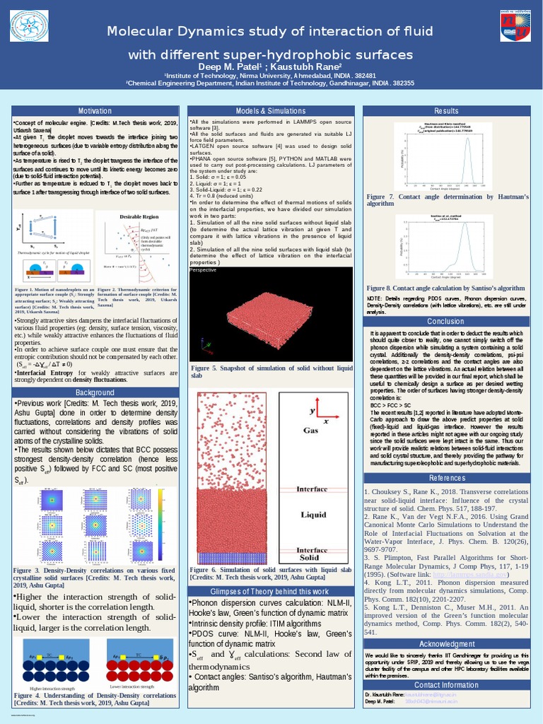 Poster On Quantifying Atomic Vibration at Solid Liquid Interface | PDF ...