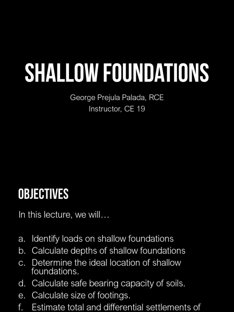 Shallow Foundation | PDF | Deep Foundation | Foundation (Engineering)