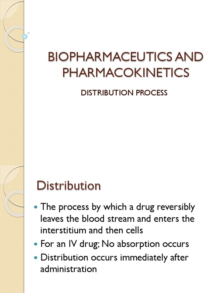 Drug Distribution and Pharmacokinetics | PDF | Drugs | Pharmacology
