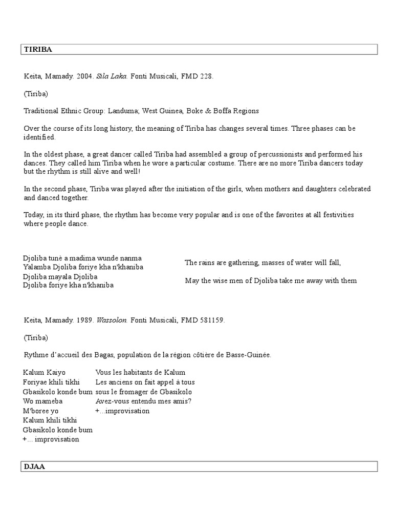 TIRIBA and Other Songs | PDF | Polygamy