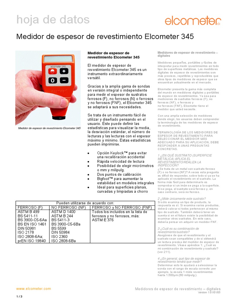 Elcometer 345 | PDF | Revestimiento | Naturaleza