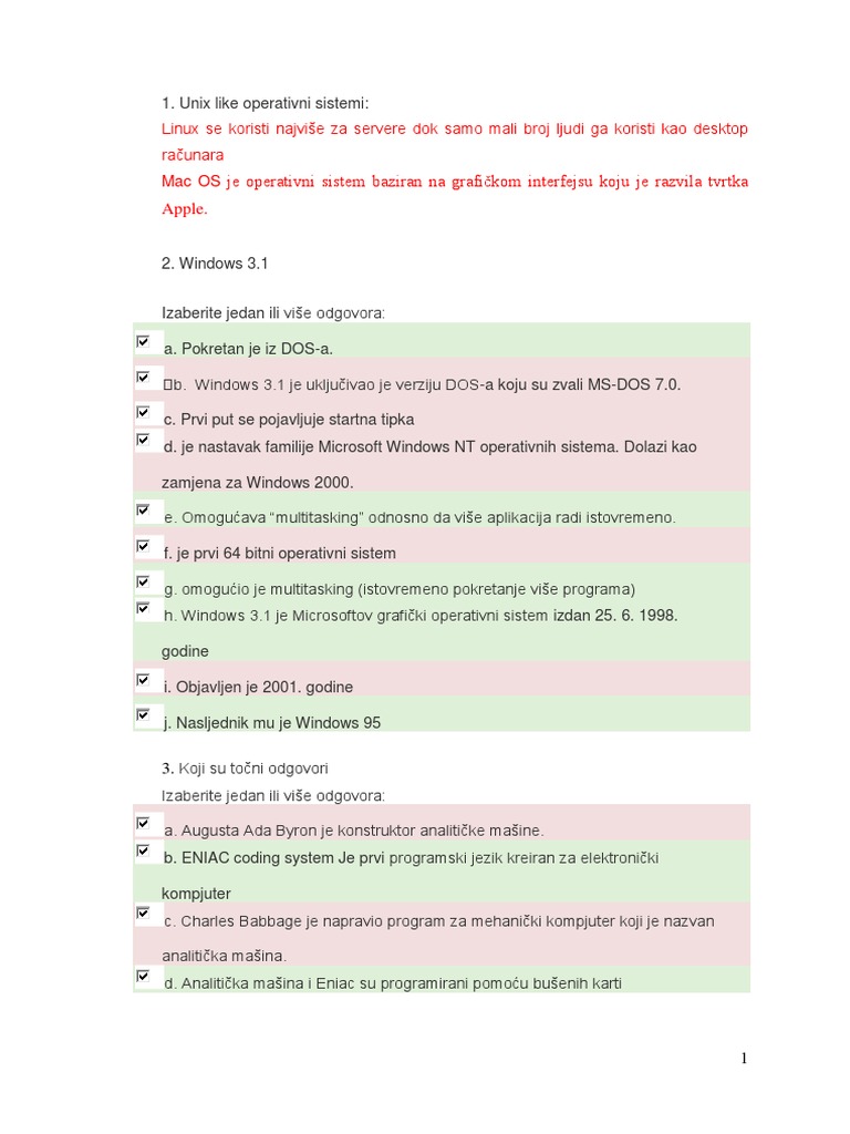 Informatika Test I | PDF