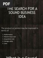 5 The Search For A Sound Business Idea 1 | PDF | Creativity ...