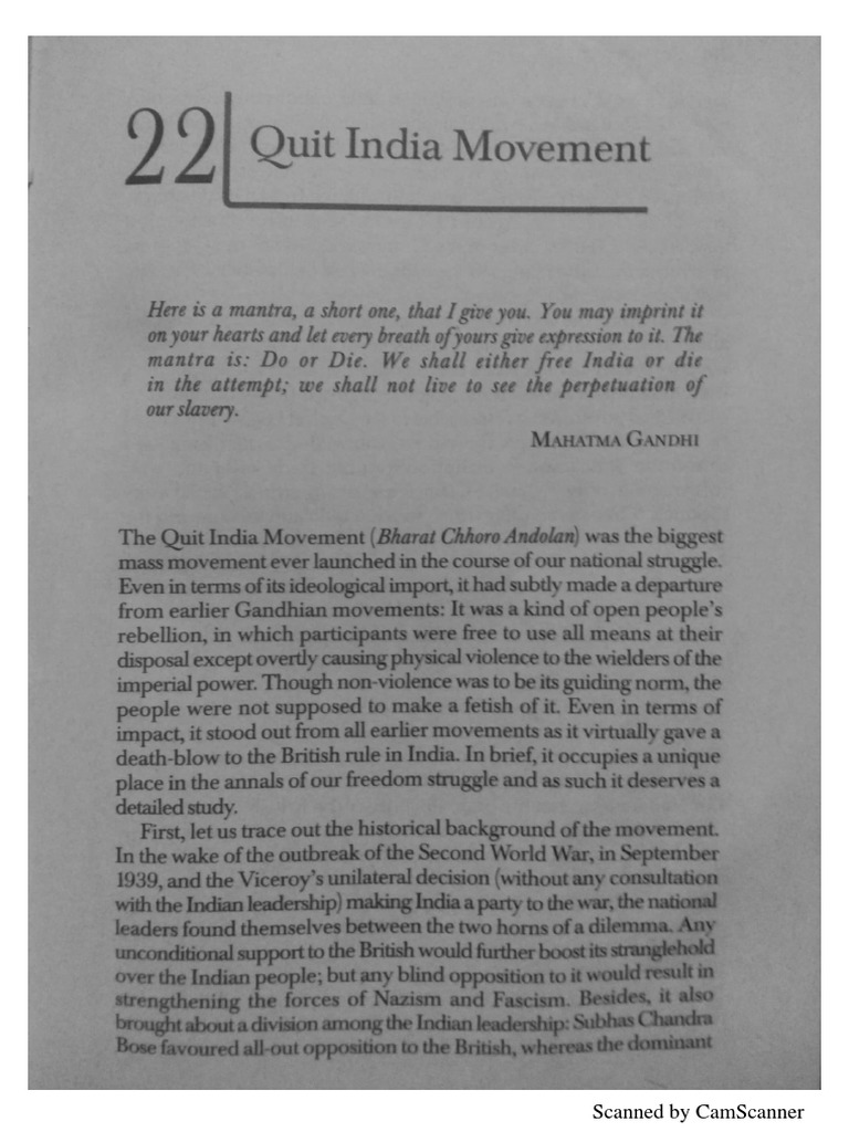 Quit India Movement | PDF