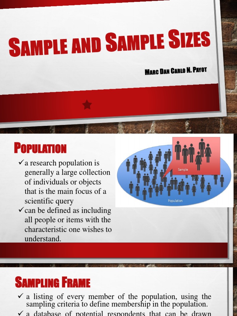 Sample and Sample Sizes | PDF | Sampling (Statistics) | Errors And Residuals