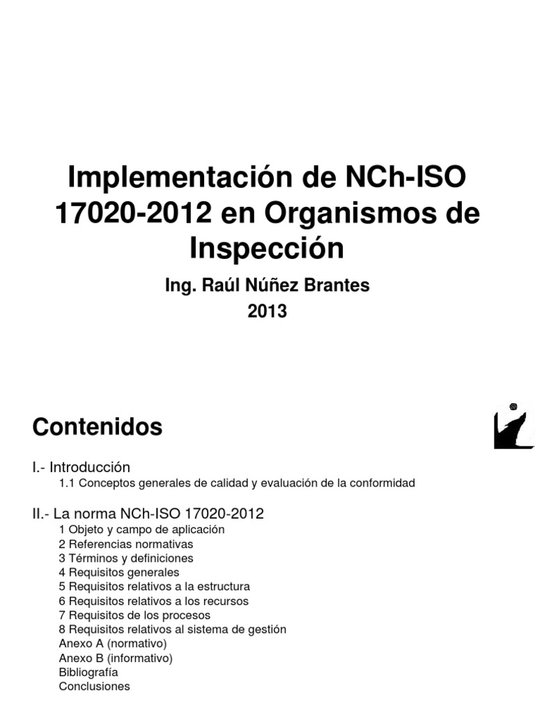 Implementación de NCh-ISO 17020-2012 | PDF | Calibración | Calidad ...