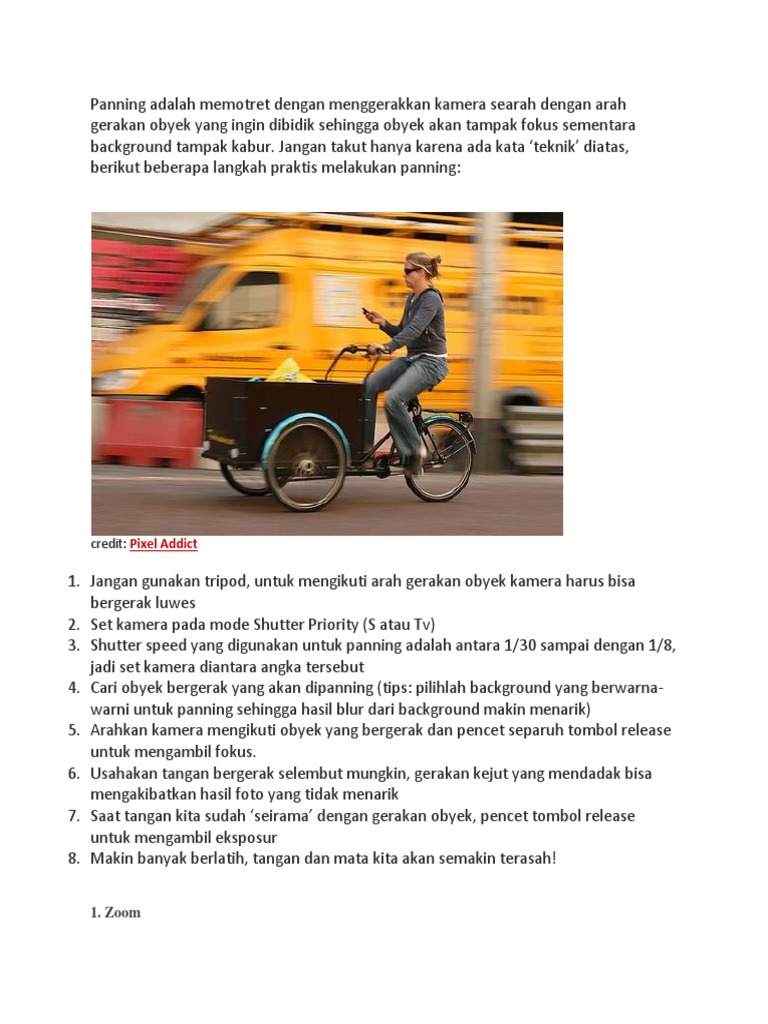 Panning, Zooming Dan Bluring | PDF Panning, Zooming Dan Bluring | PDF