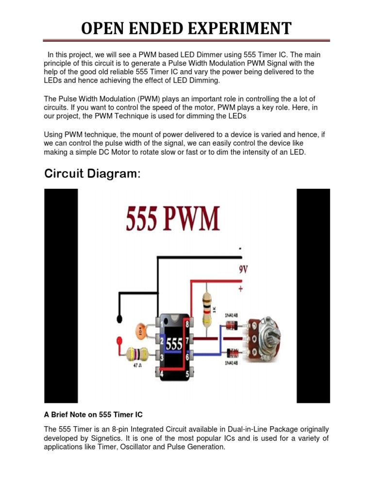 Open Ended Experiment: Circuit Diagram | PDF | Electromagnetism ...