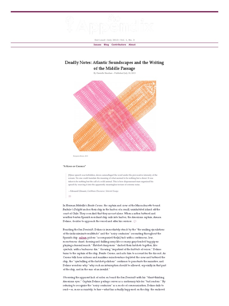 Deadly Notes - Atlantic Soundscapes and The Writing of The Middle ...