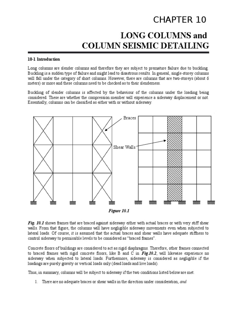Chapter 10 Long Column Final | PDF | Buckling | Column