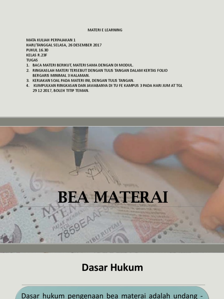 Bea Materai | PDF