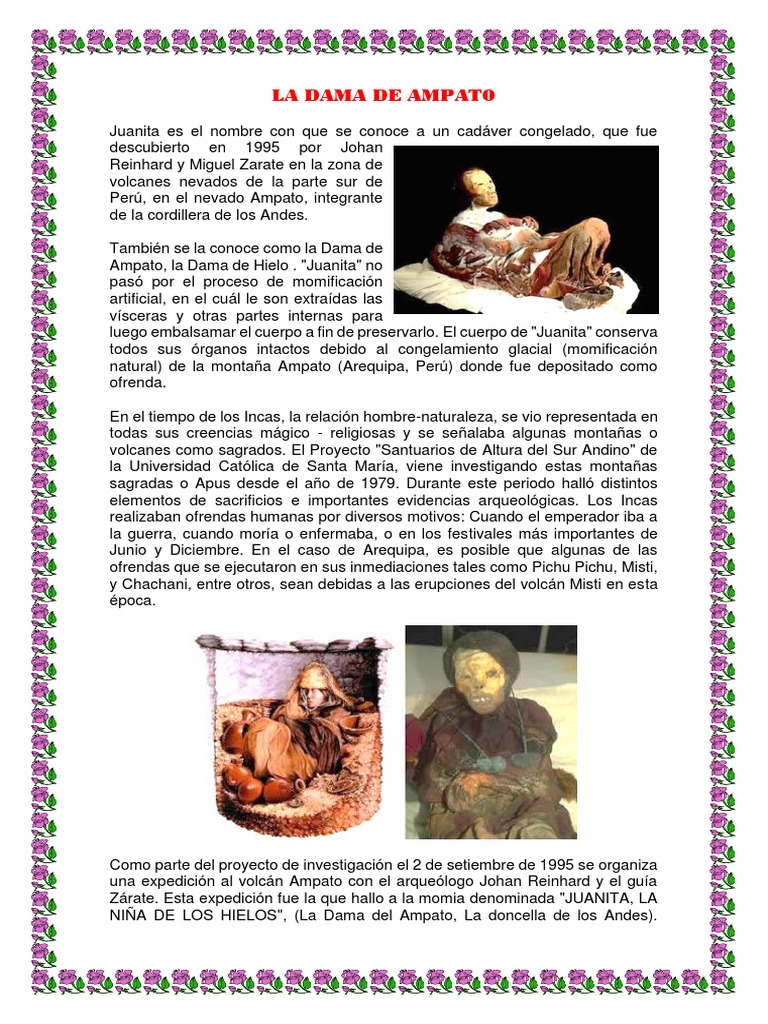 La Dama de Ampato: Historia de Juanita | PDF | Imperio Inca | Naturaleza