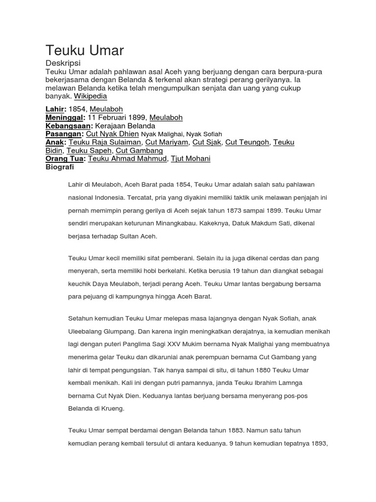Teuku Umar | PDF