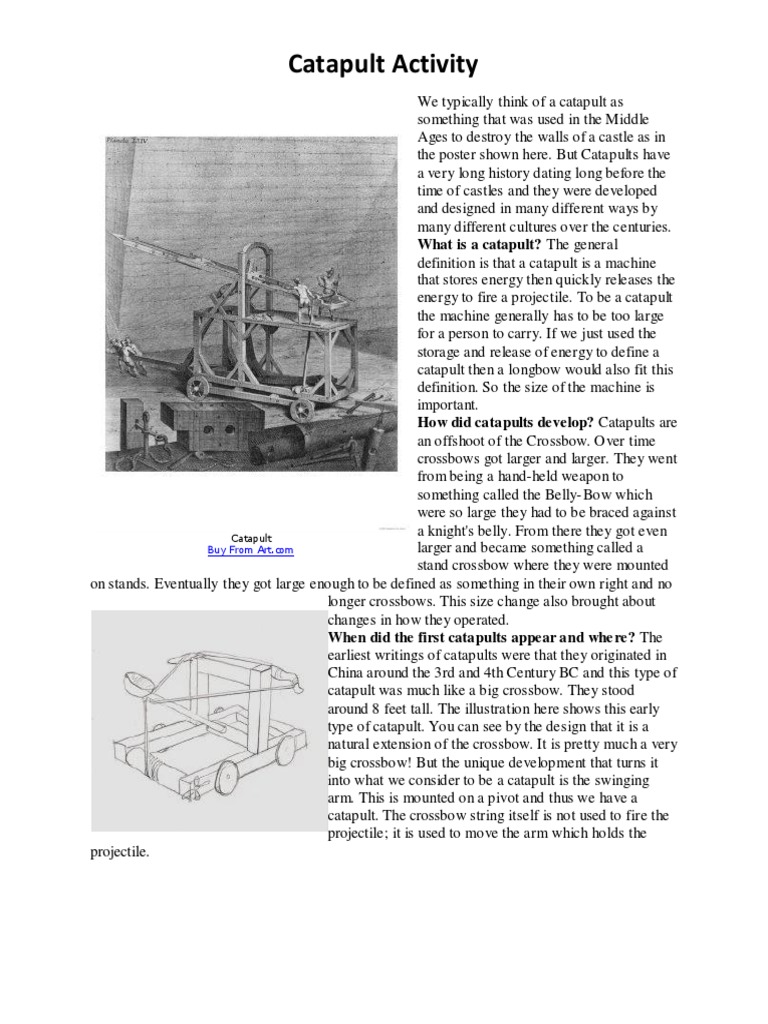 Catapult Activity: What Is A Catapult? The General | Download Free PDF ...