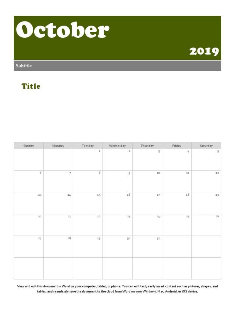 October: Title | PDF