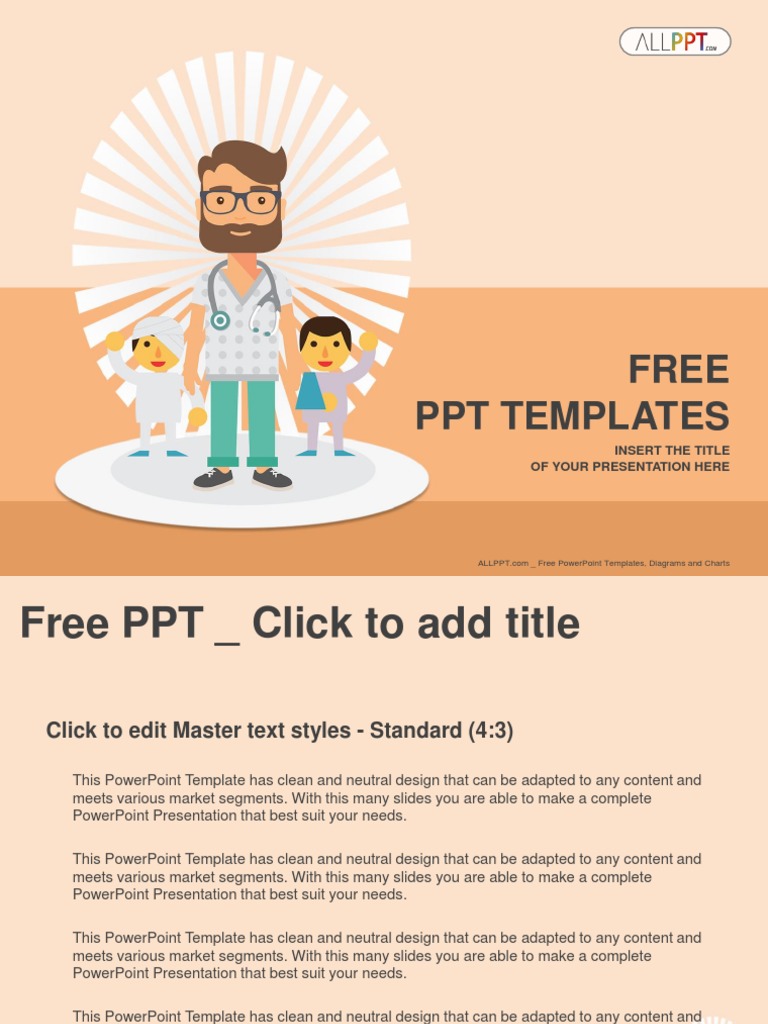 Doctor and Patients PowerPoint Templates Standard | PDF