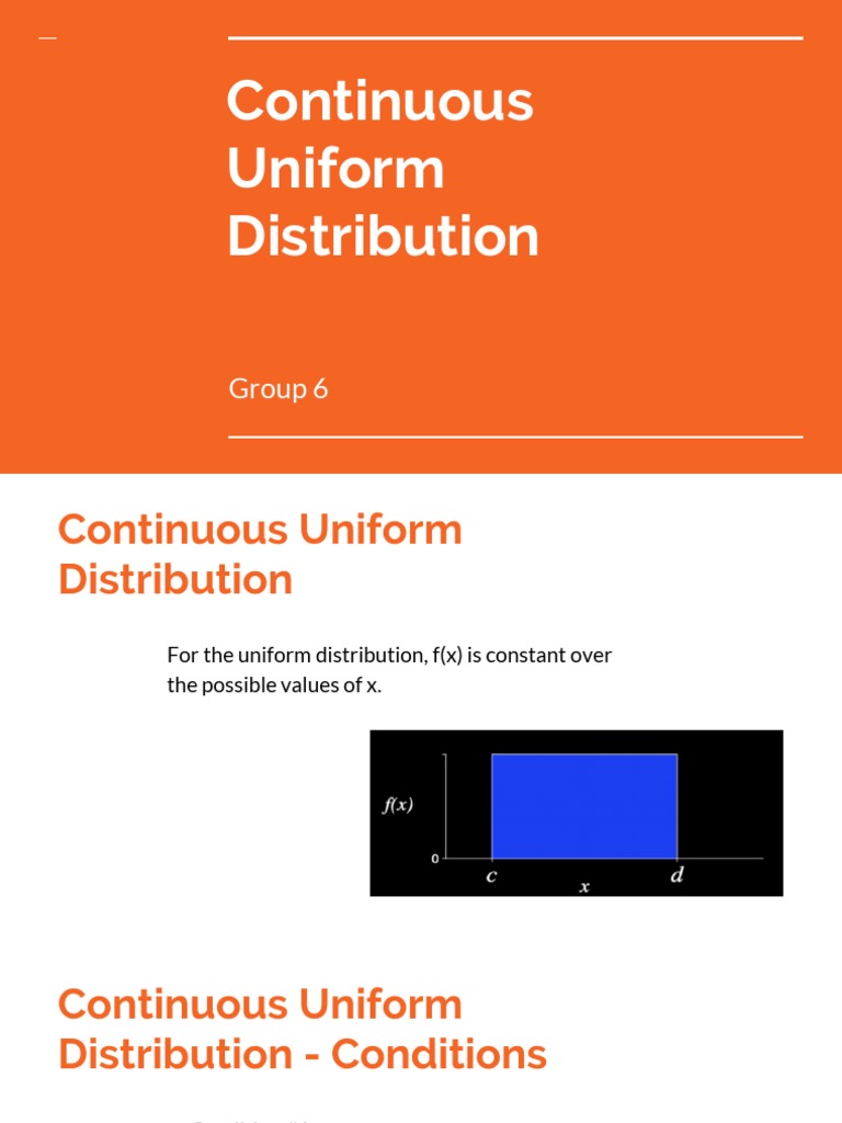 Continuous Uniform Distribution | PDF
