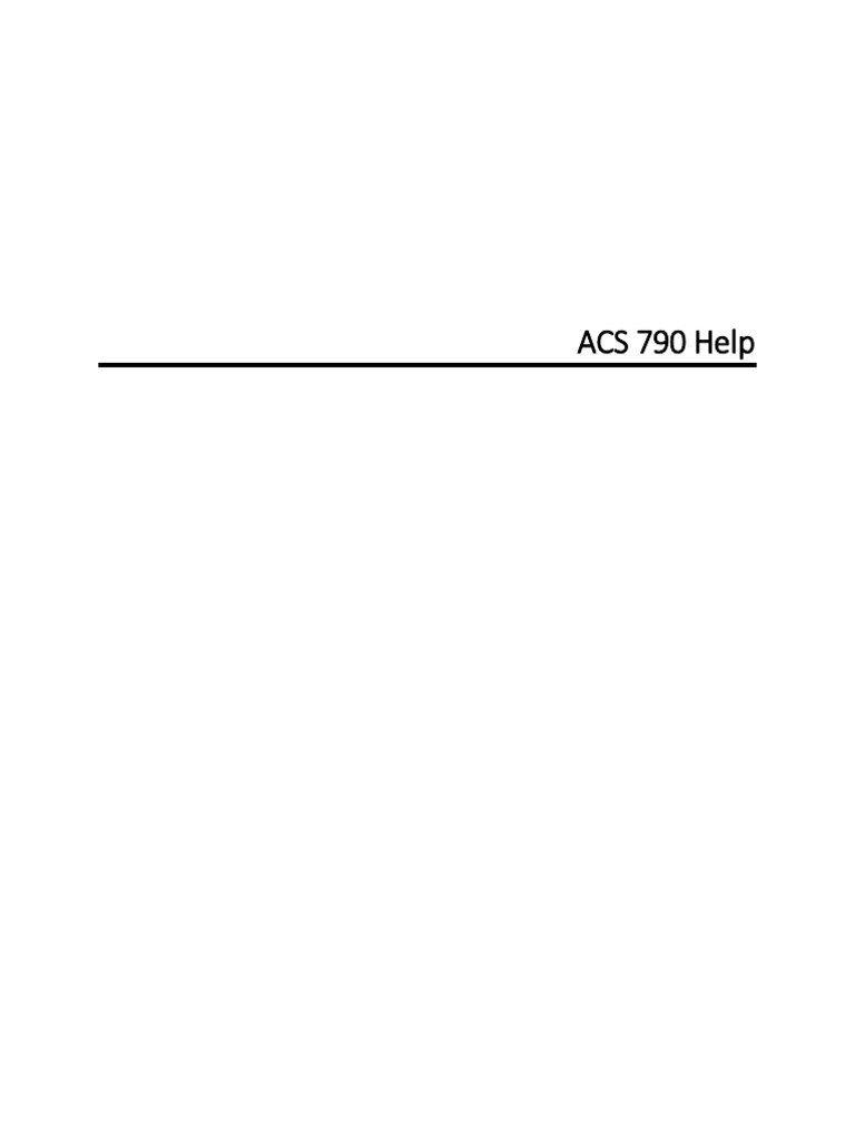 Manual ACS 790 - EN | PDF | Online And Offline | Network Topology