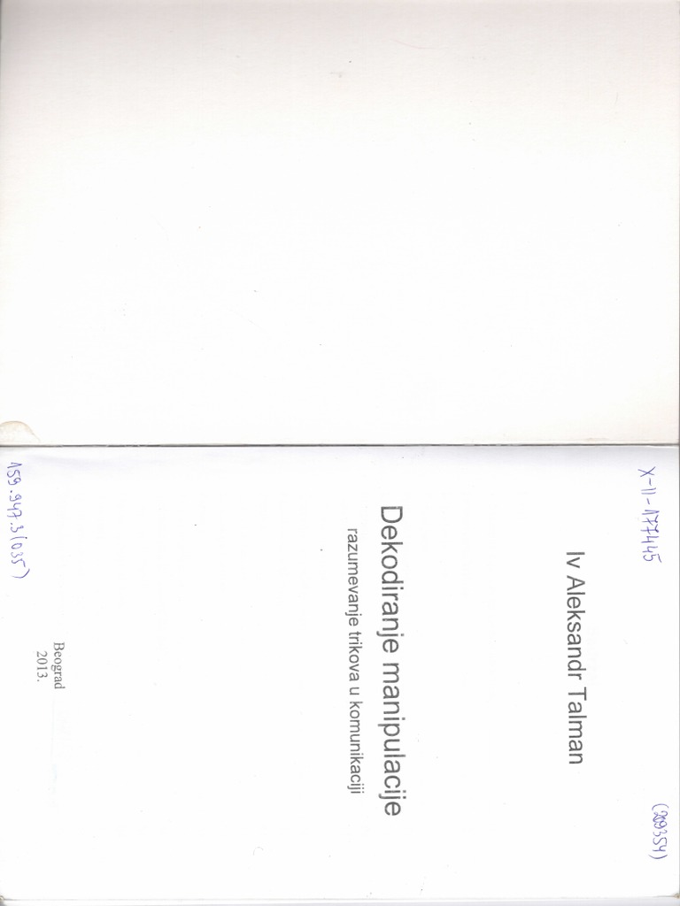 Dekodiranje Manipulacije | PDF