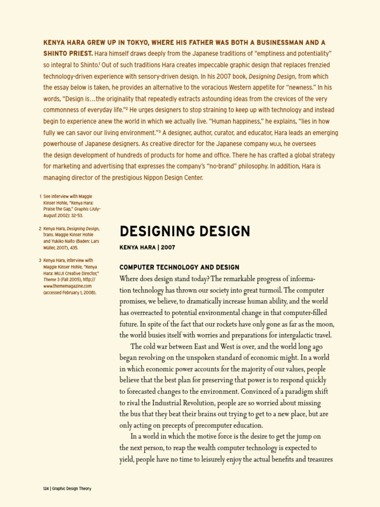 Designing Design - Kenya Hara | PDF | Graphic Design | Design